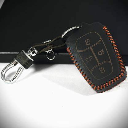 ELIBLISS Leather Car Key Cover Compatible for Tata Tigor, Bolt, Nexon ...