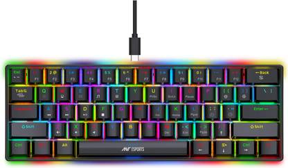Ant MK1300 V2 Portab Keyboard, Compact 61 Keys Mini Gaming Keyboard for ...