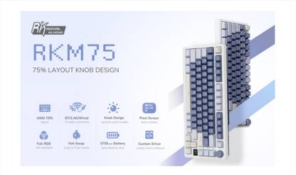 RK ROYAL KLUDGE RK M75 Wireless (RK Pale Green Switch) Bluetooth ...