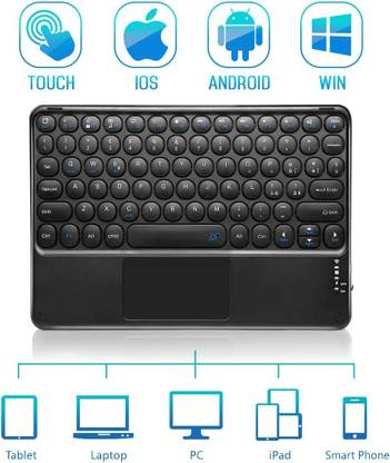 Wifton Wireless Keyboard Ultra-Slim Portable with Trackpad Bluetooth ...