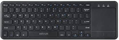 ASTRUM KW280 Slim Wireless Keyboard with Touchpad (Black) Wireless ...