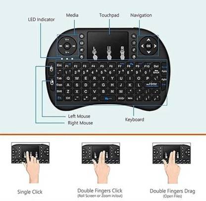 GUGGU BGF_861A_Mini Wireless Keyboard with Light with Attach, Mouse for ...
