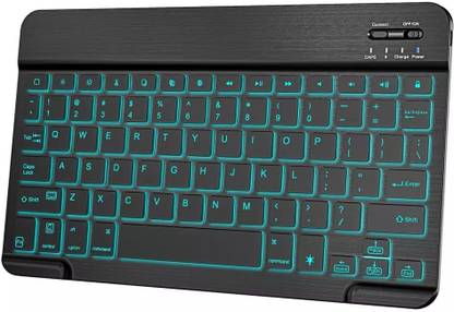 DawnRays Wireless Keyboard with 7 Backlit Color Portable Bluetooth ...