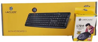 LAPCARE ALFA KEYBOARD MOUSE COMBO Wired USB Standard Multi-device ...