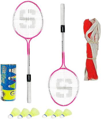 SPO Zone SPO-132 Badminton Rackets Set of 2 PC with 6 Shuttlecock AND 1 ...