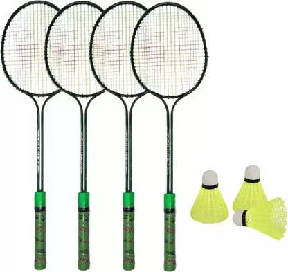 bulls fitness 4 PC Double Shaft Racket With 3PC Nylon Shuttle ...