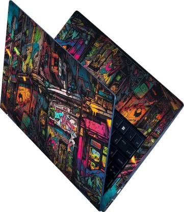 Flipkart SmartBuy Full Body Laptop Skin Sticker - Colorful Graffitied ...