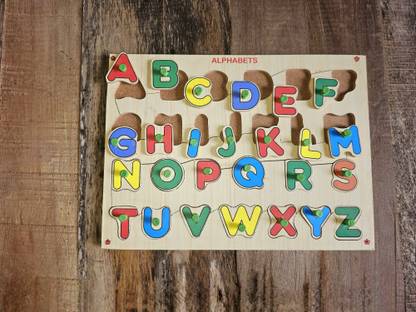 Wow The Toy Wooden Capital Alphabet Educational ABC Letters Puzzles ...