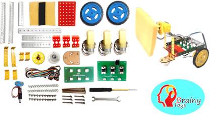 Brainy Toys Bot Kit, Floor cleaner bot Plastic And Metal Kit,Learn ...