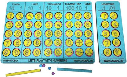 StepsToDo Place Value & Number Operation learning Kit Wooden Board ...