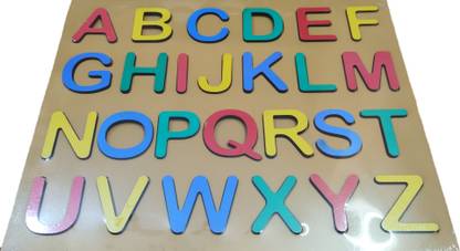 Kelso ABC Heavy Duty Wooden Capital Alphabets Letters Puzzle Board for ...