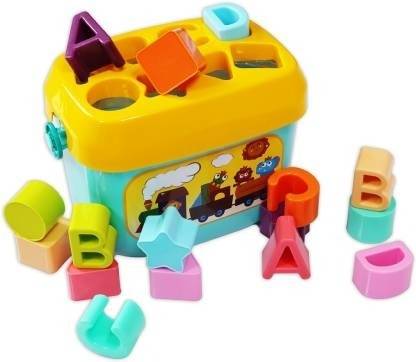 slenderopal Baby First Sorting Blocks with Colourful and Alphabets ...