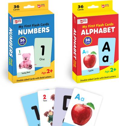 Little Berry My First Flash Cards for Kids (Combo Set of 2): Alphabet and Number - 72 Cards ...