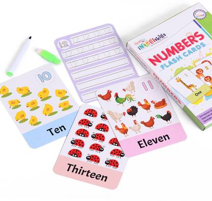 FIRSTCRY INTELLISKILLS Jumbo Write and Wipe Numbers Flash Cards - Price ...