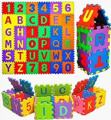 TICK PICK ABCD Foam Puzzle Eva Mat with Alphabets A-Z & Numbers 0-9 and ...