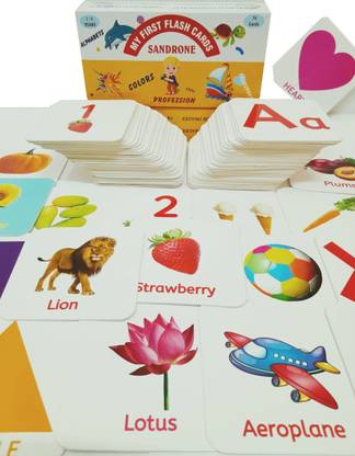 Sandrone All in One Flash Cards for Kids(Non-Tearable flashcards-Water ...