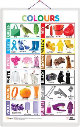 Colours Early Learning Educational Chart for Kids | 20"X30" inch |Non ...