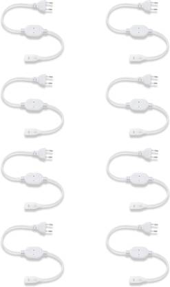 MURPHY 220V AC LED Rope Light Pin Connector – White (Pack of 6) LED ...