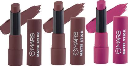MARS Pack of 3 Trending Color Matte Lipstick All Rounder - Price in ...
