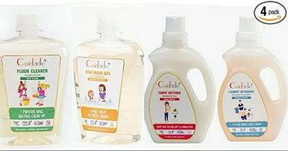 Cuidado Cleaners Combo-Laundry Liquid,Fabric Softener,Dish Wash,Floor ...