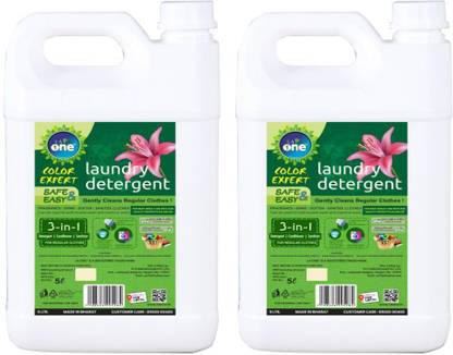 LA ONE Liquid Laundary Detergent with NO SODA , colour expert 5 L(Combo ...