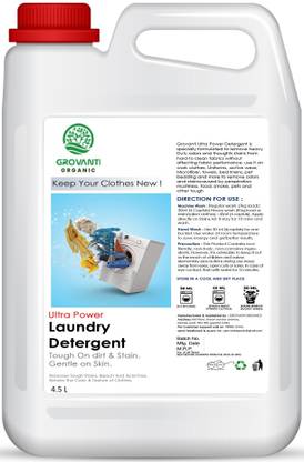 GROVANTI ORGANIC Ultra Power Liquid Detergent, Suitable for top and ...