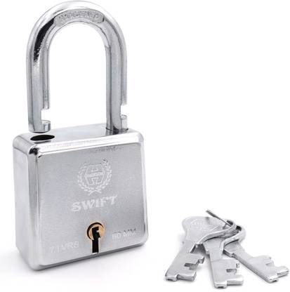 HARRISON SWIFT ( Hardened ) -Steel Square Padlock (7 Levers) with 3 No ...