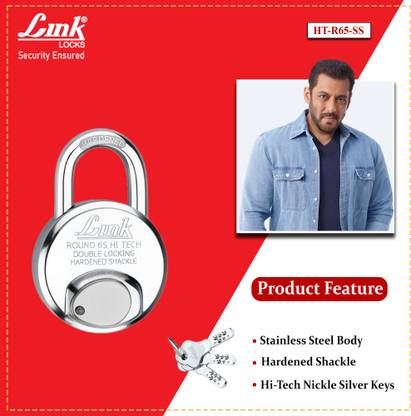 Link Hi-Tech 65mm Round Lock | Steel Body | Hardened Shackle | Made in ...