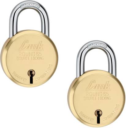 Link 65mm New Round Brass Padlock |Lever|Double Lock|50k Key ...