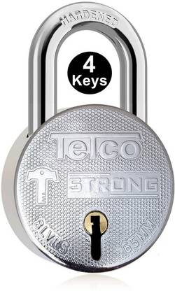 Indora Round 65mm Steel Shackle Lock 3 Keys 7 Lever Locks for main door ...