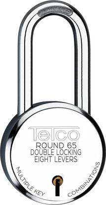 Indora Round ILS Link Locks 65mm Long Steel Shackle lock 3 Keys 7 Brass ...