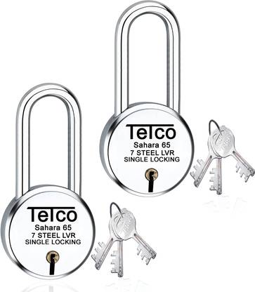 Indora Round 65mm lock 3 Keys Steel Shackle Double Locking Steel Lever ...