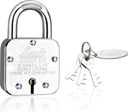 Link Atoot 65mm Lock | Steel Body | Hardened Shackle | Brass Lever ...