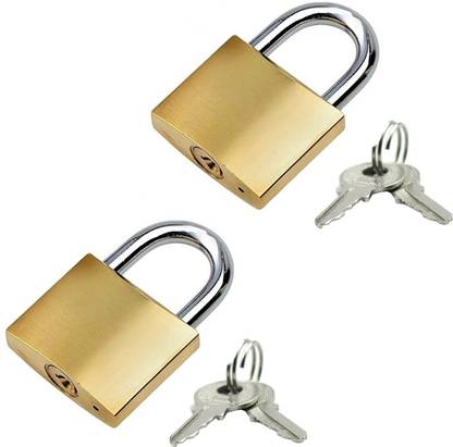 SEE INSIDE Premium Solid Imitation 20 mm Copper Mini Lock with 2 ...
