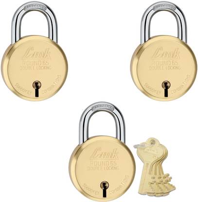 Link 8 Levers 65mm Round Brass Body| Hardened Shackle|Double Locking ...