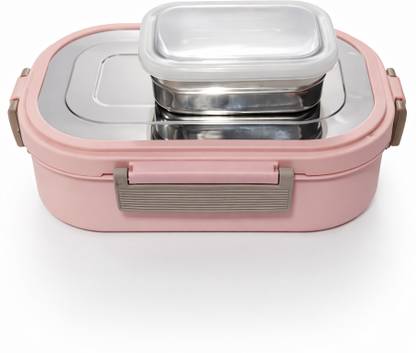 Flipkart.com | Asbox Yummy Lunch Box 2 Containers Stainless Steel ...