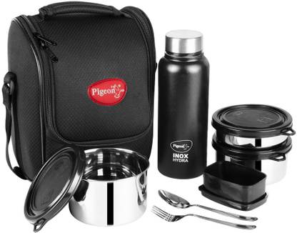 Flipkart.com | Pigeon Treat 4 Containers Stainless Steel Office Lunch Box