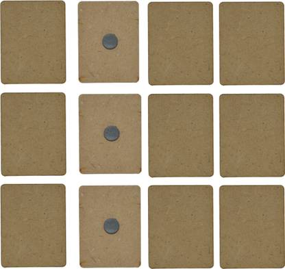 Ecomology Set of 10 (2.5 Inch) Rectangle Shape Plain MDF Shaped Magnets ...