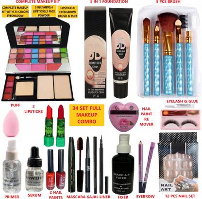 INWISH All in one makeup kit combo set of 34 makeup products - Price in ...