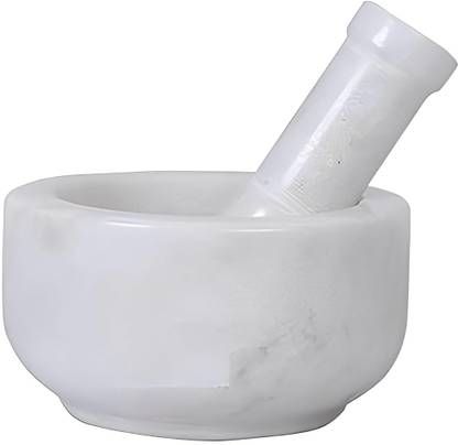 Zuperia White Marble Imam Dasta 4x3 Inch for Kitchen | Mortar & Pestle ...