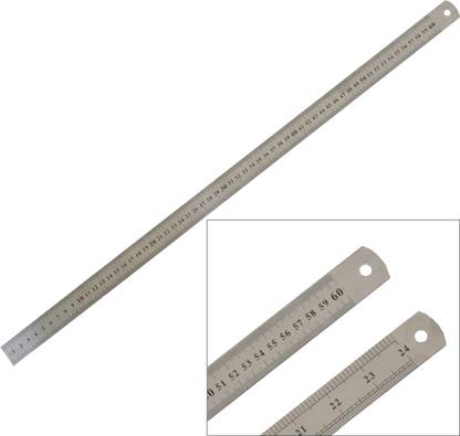 Store2508 Double Sided Long Stainless Steel Ruler Scale 60 Cm / 24 ...