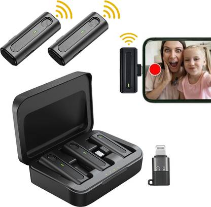 MOBIZAC Omnidirectional Wireless Mic for Video Recording Vlogging ASMR ...
