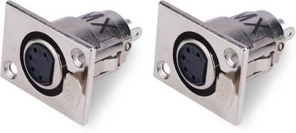 MX 5 Pin Mic Female Connector XLR Panel Mounting MX2230 (Pack of 2 ...