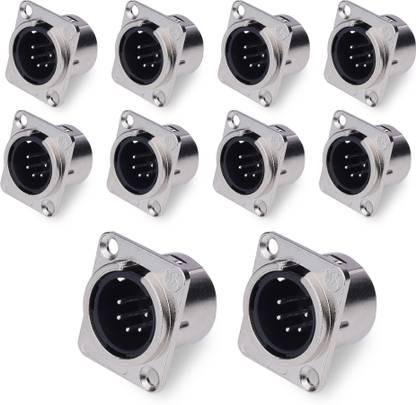 MX 5 Pin Mic Male Connector Panel Mounting MX2231 (Pack of 10 ...