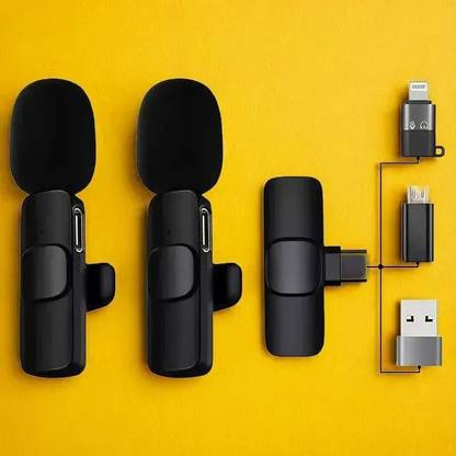 Nilesawar A142 K9 Dual Mic wireless Support Android Type C Devices vlogging Microphone ...