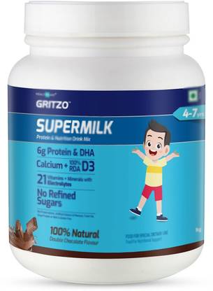 Gritzo SuperMilk Daily Nutrition (4-7y Kids),6g Protein, Double ...