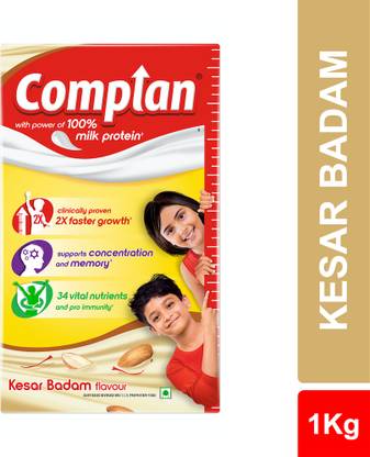 COMPLAN Nutrition Drink Powder for Children, Kesar Badam Flavour ...