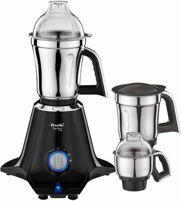 Preethi Pro MG-259 Taurus 1000 W Mixer Grinder (3 Jars, Black, Silver ...
