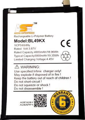 ASOSS ENTERPRISES Mobile Battery For Infinix Note 12 100% Original (BL ...