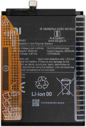 Safa Mobile Battery For Redmi Note 10 Pro / 10 Pro Max Price in India ...